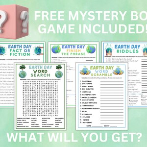 Printable Earth Day Fun Riddle Game | Classroom Work Seniors Activity ...