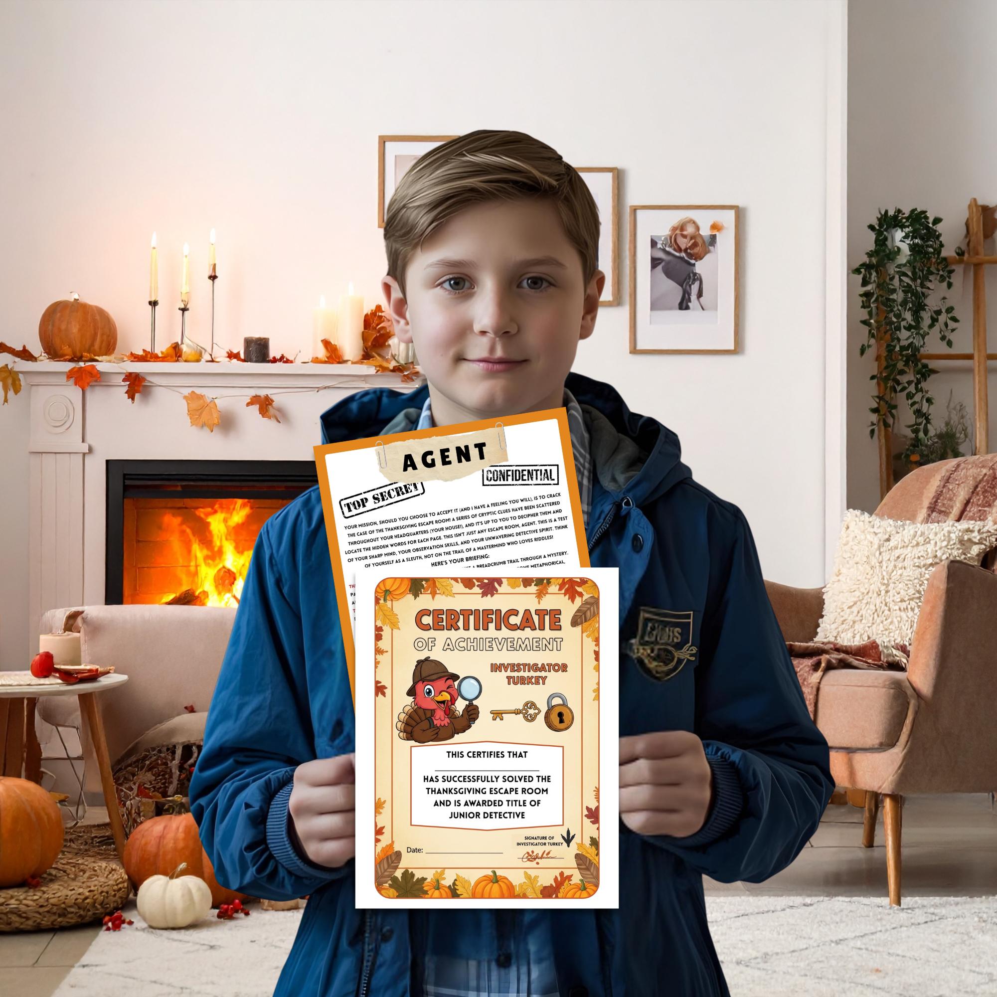 Turkey Escape Room Printable Thanksgiving Party Game for Families ...