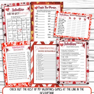 Valentines Day Scattergories Game, Valentines Party Activity ...