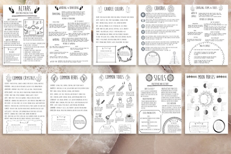 Witchcraft Basic Printable Grimoire Pages Book of Shadows - Etsy Australia