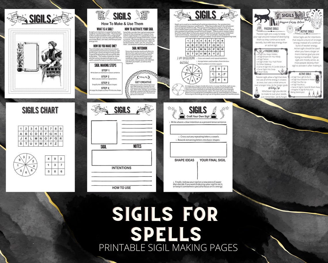 Digital Sigils Book of Shadows Pages | How to Make & Use Sigils Guide ...