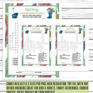 14 Virtual or Printable Spring Party Games, Spring Party Games for ...