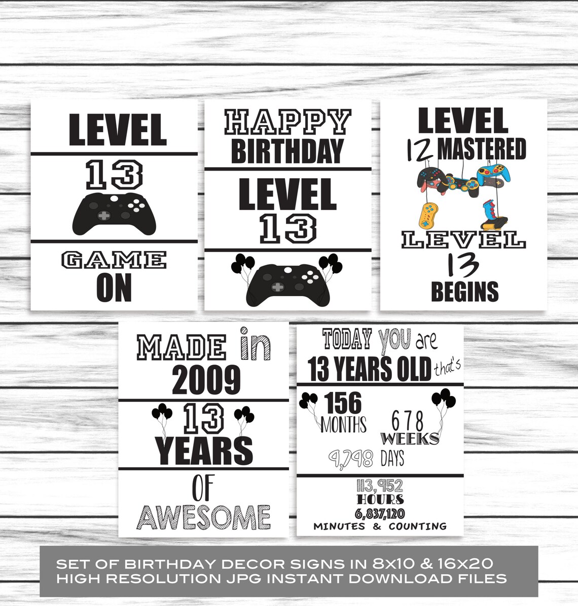 13th Birthday Signs 13 Birthday Party Decorations 13th - Etsy