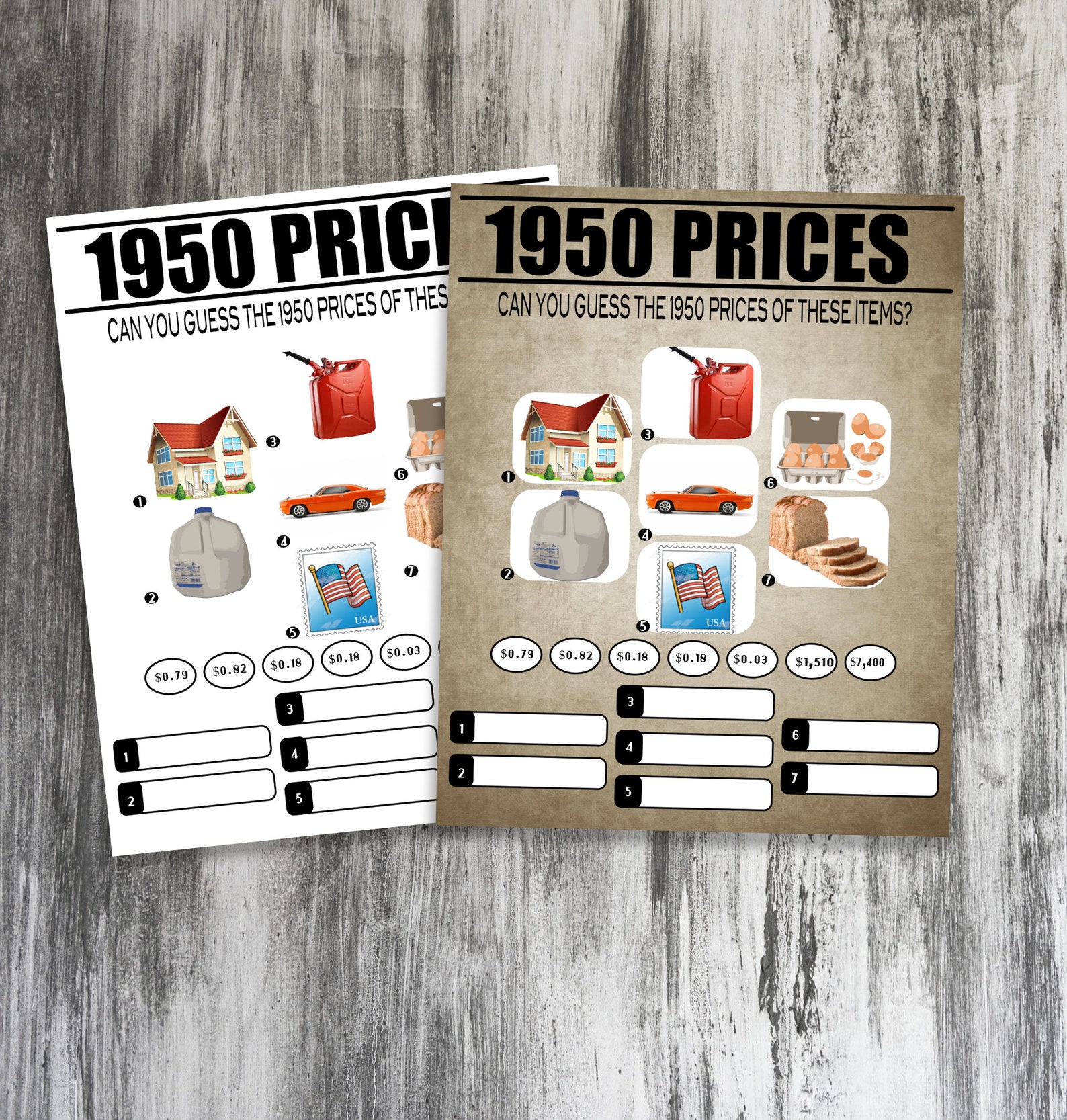 Price is Right 1950 Game, 1950 Name the Price Game, What Were the ...