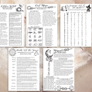 Printable Basic Witchcraft Grimoire Pages, Book of Shadows Pages ...