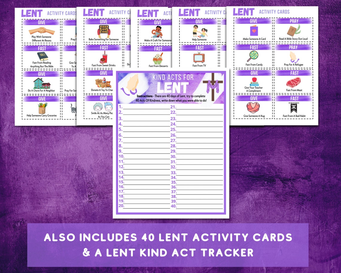 Printable Lent Party Games Set Kids Lenten Party Activities - Etsy