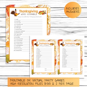 Fun Thanksgiving Games, Thanksgiving Dinner Party Games, Trivia, Family ...