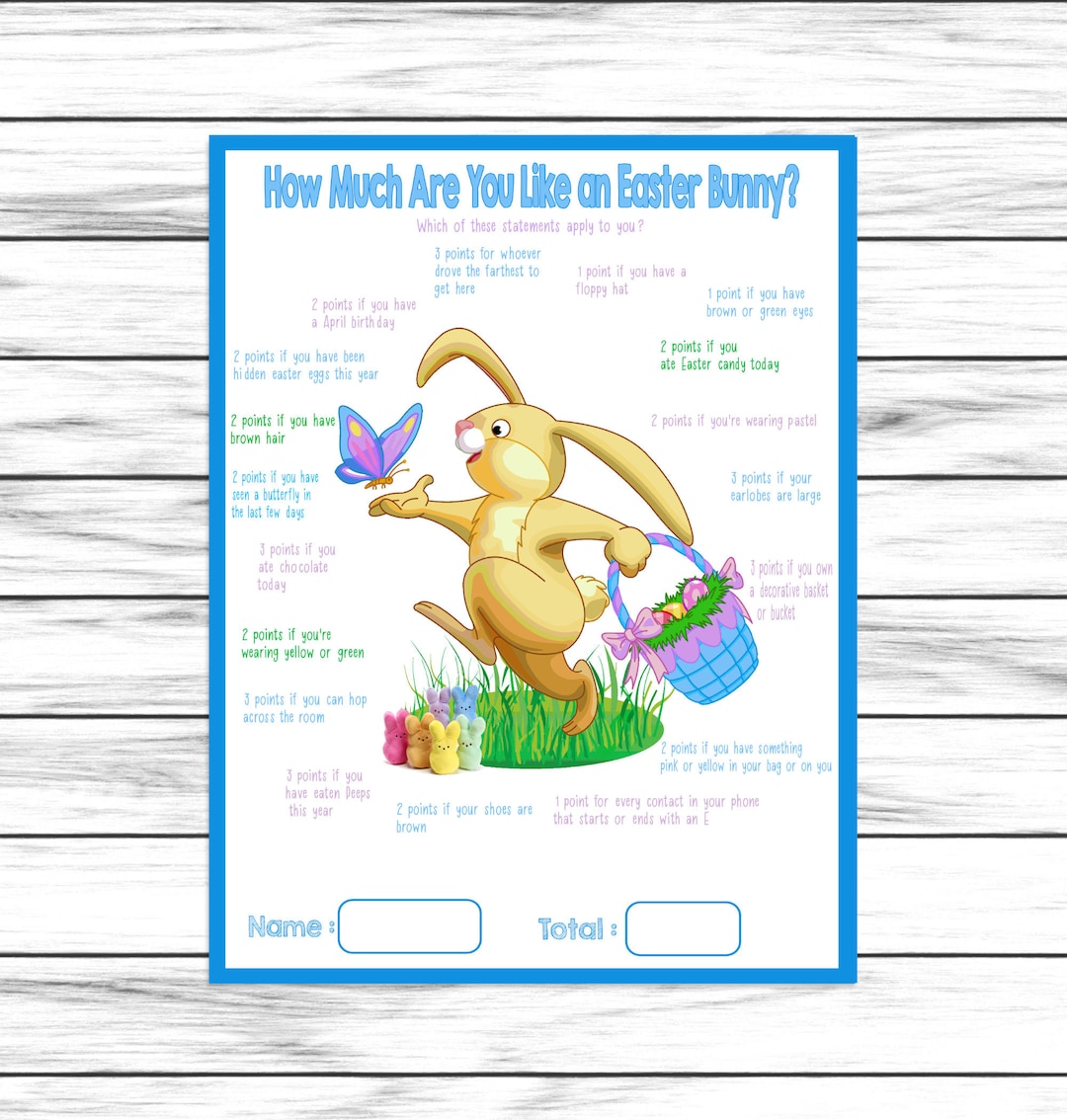 Easter Bunny Game, Easter Party Activity, Easter Party Game, Fun Easter ...