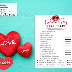 Galentines Day Love Songs Game fun Party Game Ladies Night Out Girls ...
