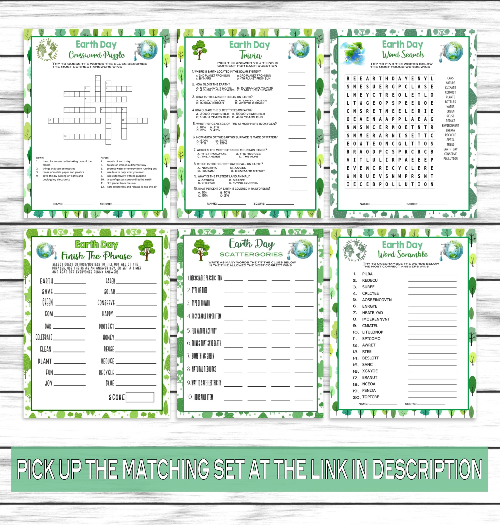 Printable Earth Day Emoji Pictionary Game | Classroom Work Church Party Quiz | Fun Earth Day ...