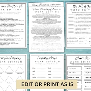 Editable Office Party Games | Work Party Games | Team Meeting | Work ...