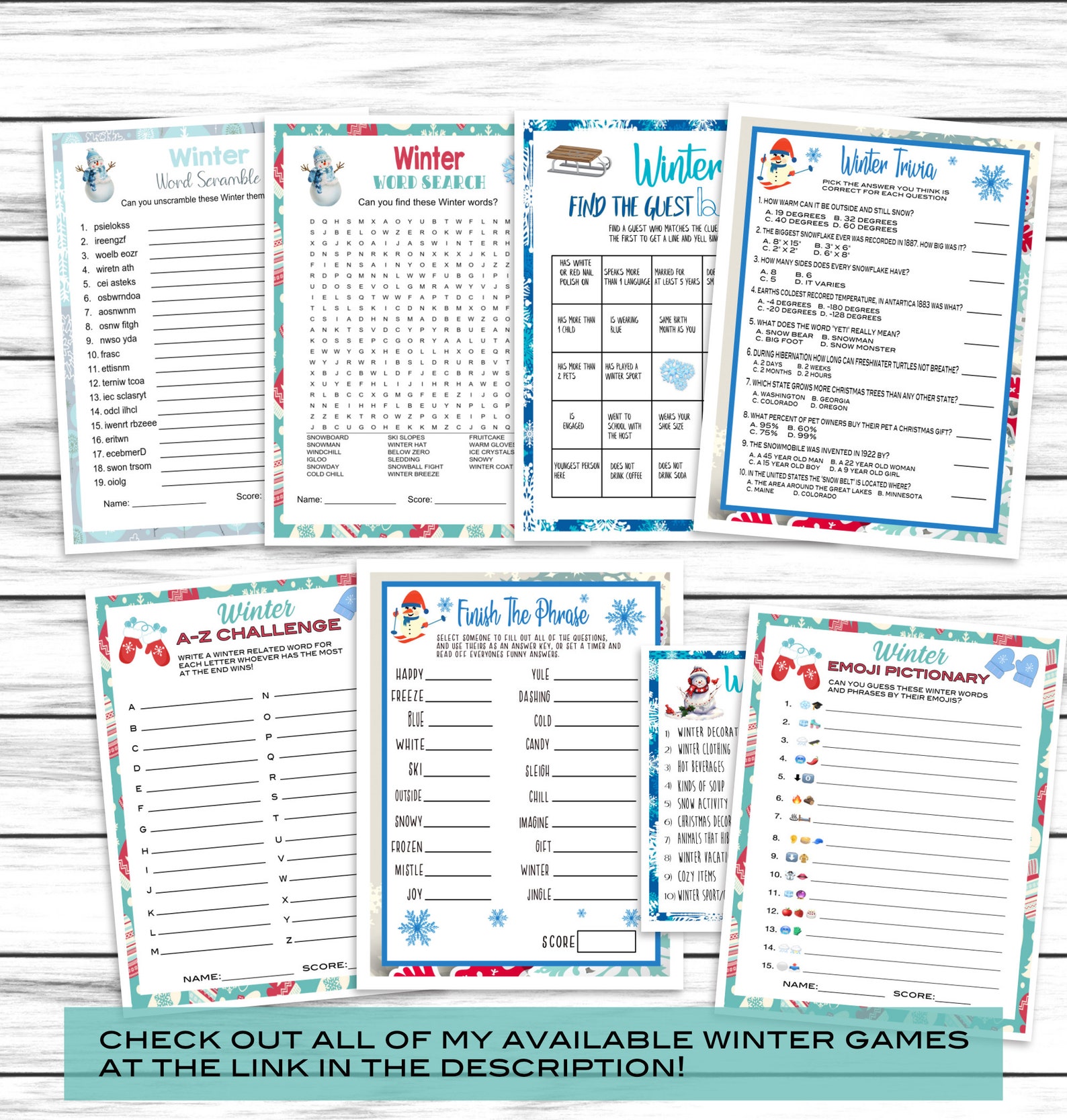 Winter Whats in Your Phone Party Game Phone Game for Adults - Etsy