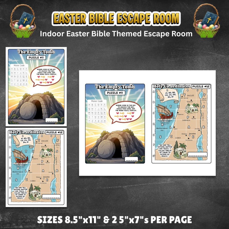 Easter Bible Escape Room Printable | Resurrection Sunday School Game ...