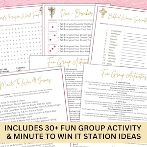 Printable Womens Ministry Games Bible Study Group Retreat Activities ...