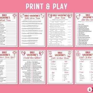 Valentines Printable Bible Games Bundle , Christian Valentine Day Games ...