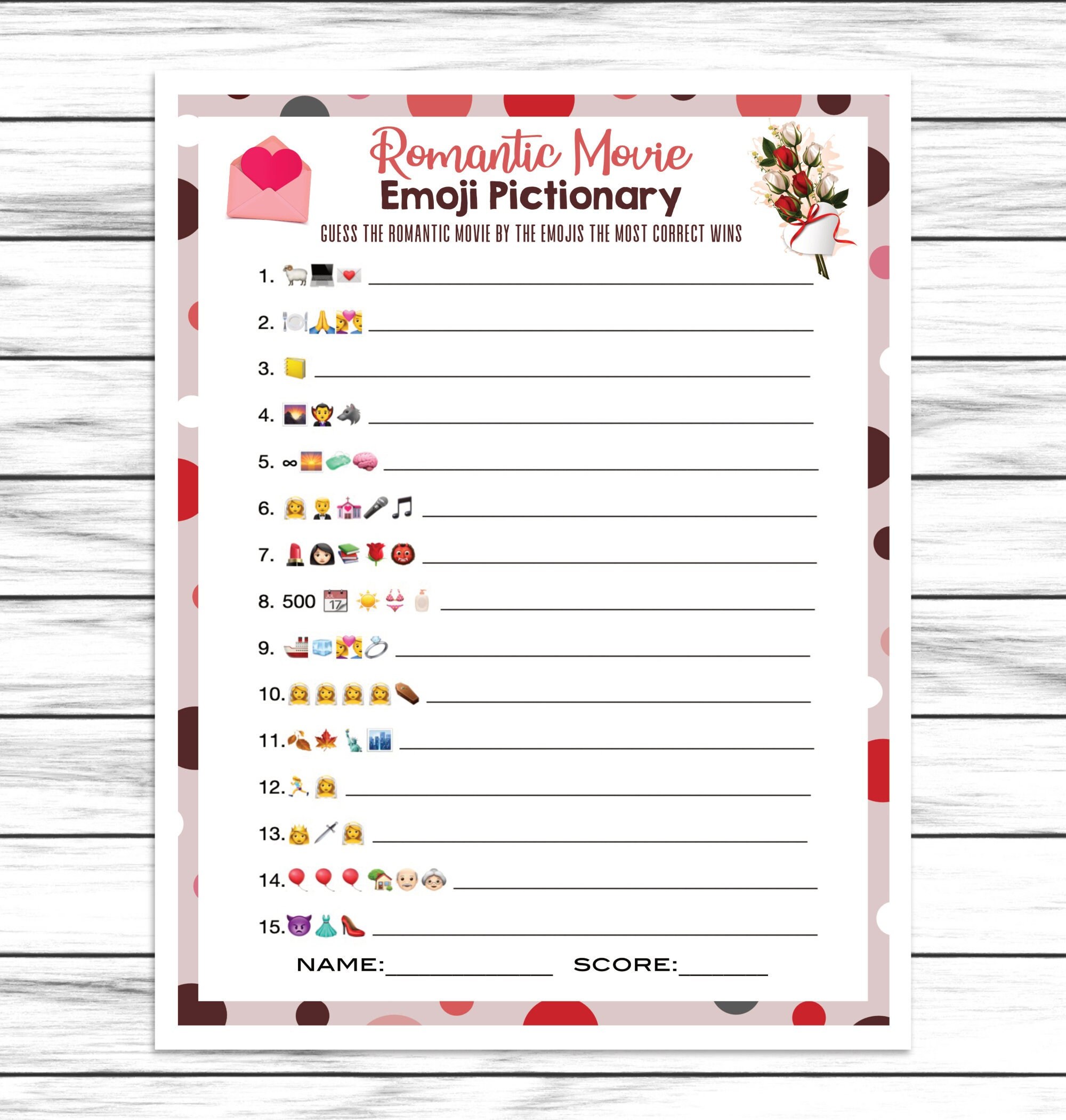 Love Story Emoji Game