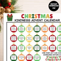 Act of Kindness Advent Calendar SVG Digital File - Etsy