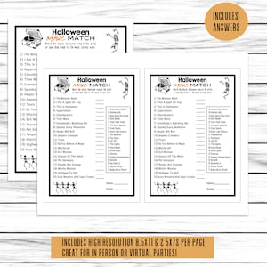 Halloween Music Match Trivia Game, Virtual or Printable Costume Party ...
