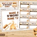 Printable Whats Your Smores Nametag Game Camping Birthday Party Sign ...