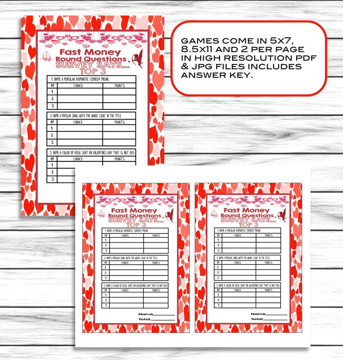 Family Feud Valentines Day Edition Family Feud Game | Etsy