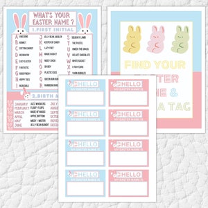 Easter Printable Name Tag Game | Activity for Kids & Adults | Fun ...