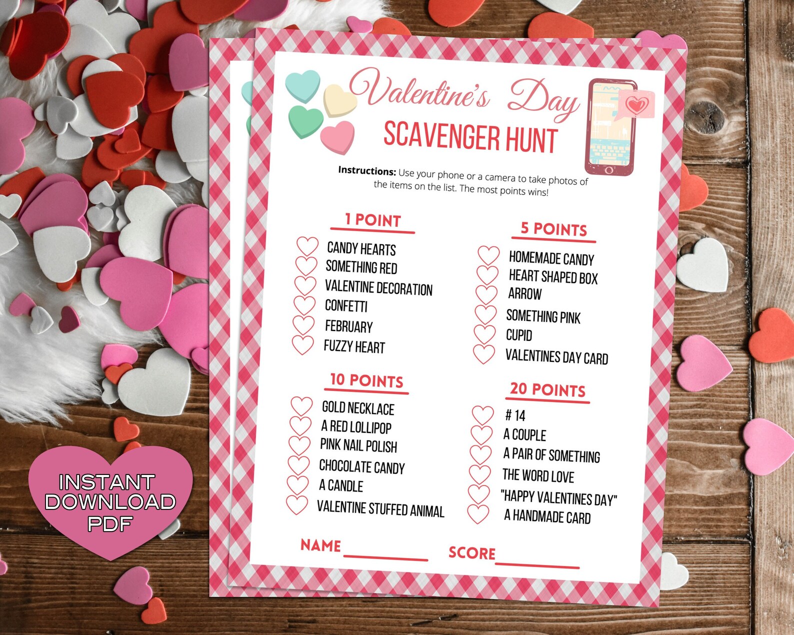 Valentines Scavenger Hunt Game classroom Office Valentines - Etsy