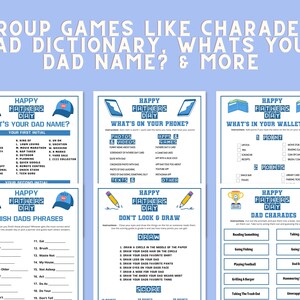 Printable Father's Day Game Bundle | DIY Dads Day Games | Father's Day ...