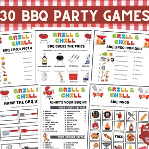 BBQ Grill & Chill Party Games for Adults Kids | I Do BBQ Shower Summer ...