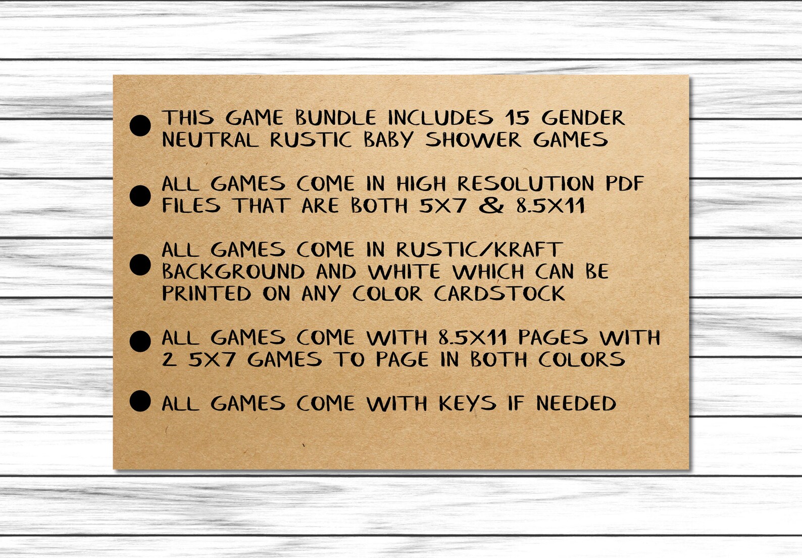 Cheap Baby Shower Game Set, Rustic Shower Games for Baby Shower, Game ...