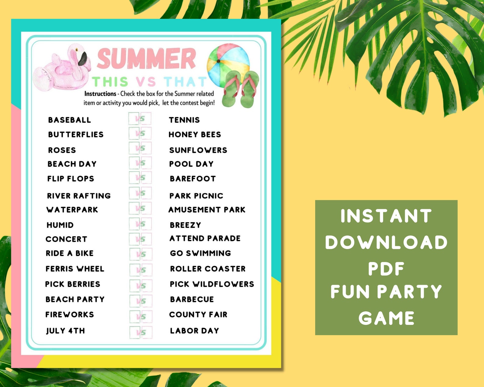 Family Reunion This or That, Party Game, Fun Group Verses Game, for ...