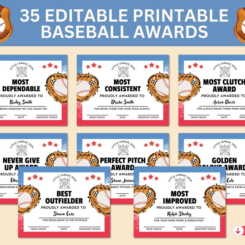 Printable Tee Ball Award - Etsy