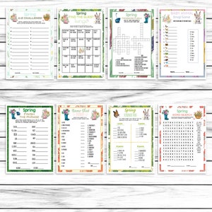 14 Virtual or Printable Spring Party Games, Spring Party Games for ...