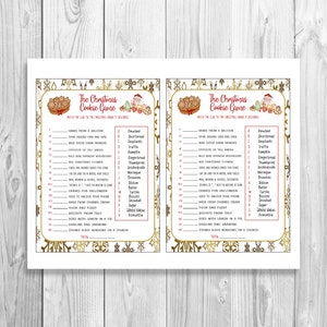 Christmas Game, Cookie Jar Game, Christmas Word Game, Printable Xmas ...