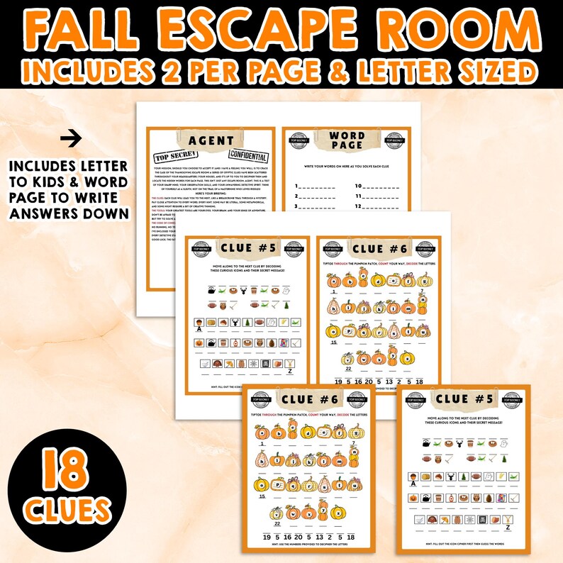 Turkey Escape Room Printable Thanksgiving Party Game for Families ...