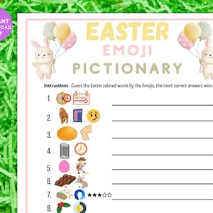 Easter Printable Emoji Pictionary Game | Fun Family Activity | Kids ...