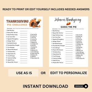 Thanksgiving Games | Editable Thanksgiving Party Games | Thanksgiving ...