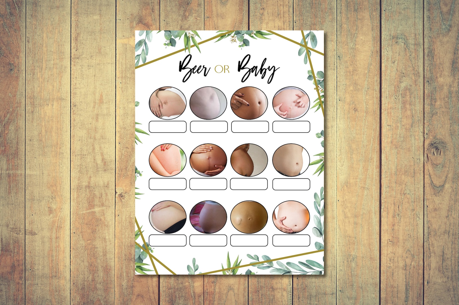 Beer or Baby Belly Game Pregnant or Beer Belly Game Baby - Etsy