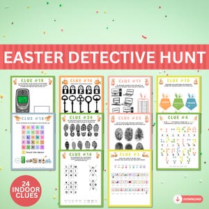 Easter Scavenger Detective Hunt for Teens Kids | Easter Basket Indoor ...