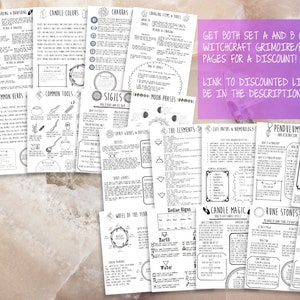 Witchcraft Basic Printable Grimoire Pages, Book of Shadows Pages ...