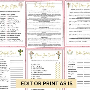 Printable Womens Ministry Games Bible Study Group Retreat Activities ...