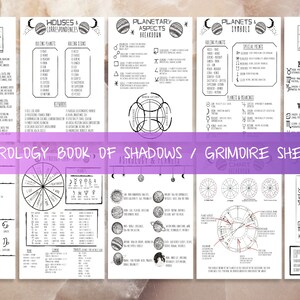 Astrology Book Of Shadows Pages Astrology Basics Birth | Etsy