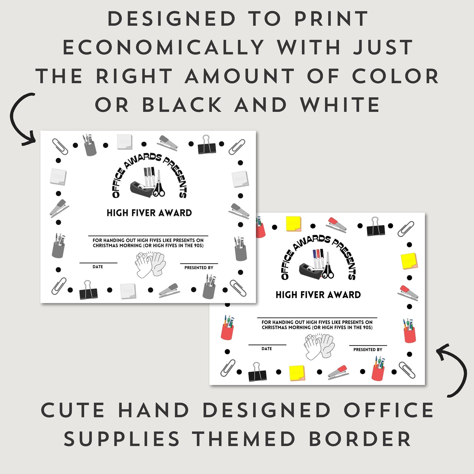 Employee Appreciation Award Certificates Printable Funny Coworker Gift ...