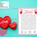 Valentines Day Word Search Find Game classroom Office Valentines Day ...
