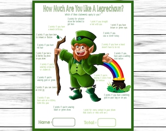 Pin the Hat on the Leprechaun Printable Party Game 3 Sizes Included St ...