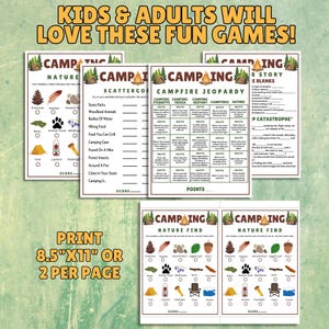 Printable Camping Games With Answers | Group Camping Activities ...