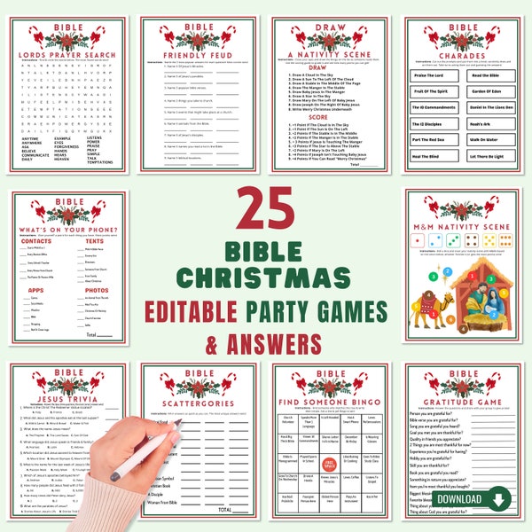 Christmas Games Church Party - Etsy