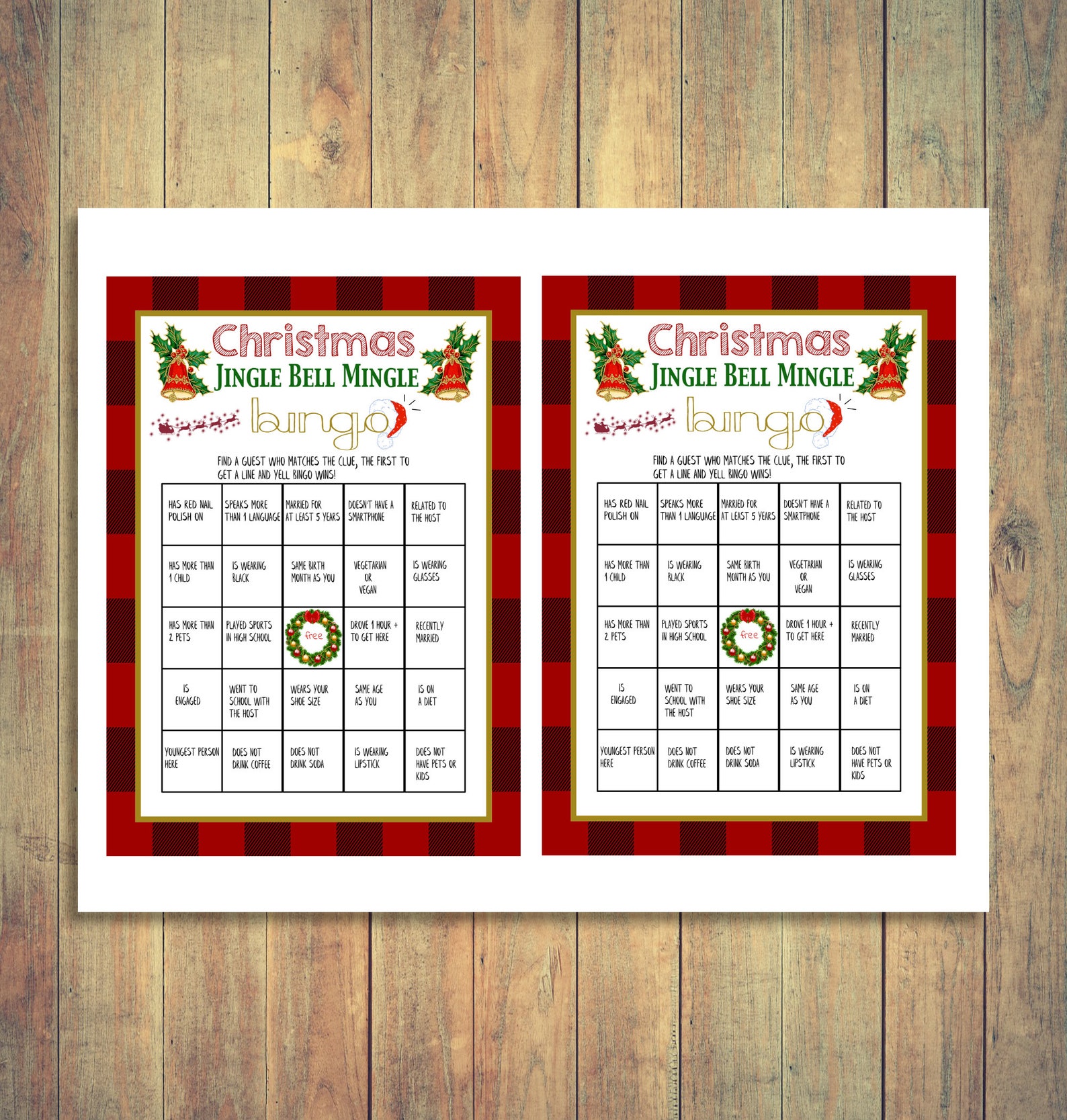 Holiday Game Office Holiday Game Adult Holiday Game - Etsy