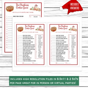 Christmas Cookie Trivia Game, Printable or Virtual Holiday Party Game ...