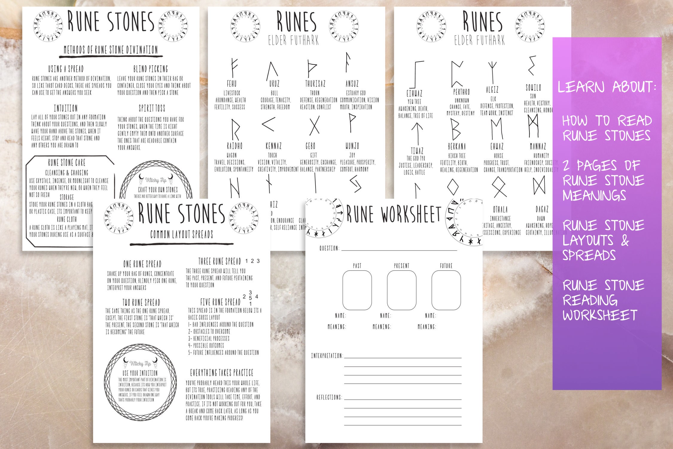 How to Read Rune Stones | Divination Book of Shadows Pages | Baby Witch ...