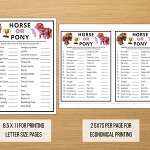 Kentucky Derby Horse or Pony Trivia Game | Triple Crown Party Activity ...